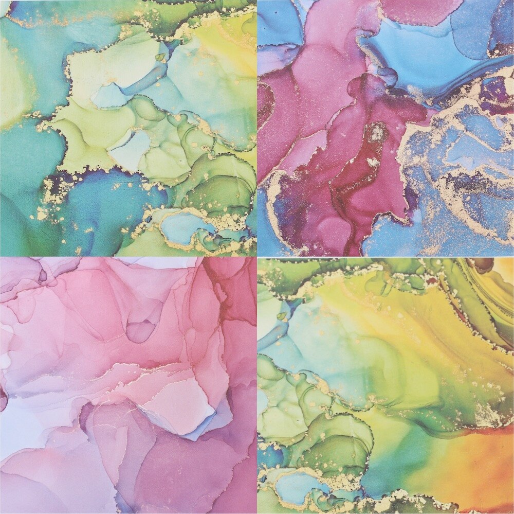 KSCRAFT 12pcs 6" Single-side Printed Ink Drop... – Grandado