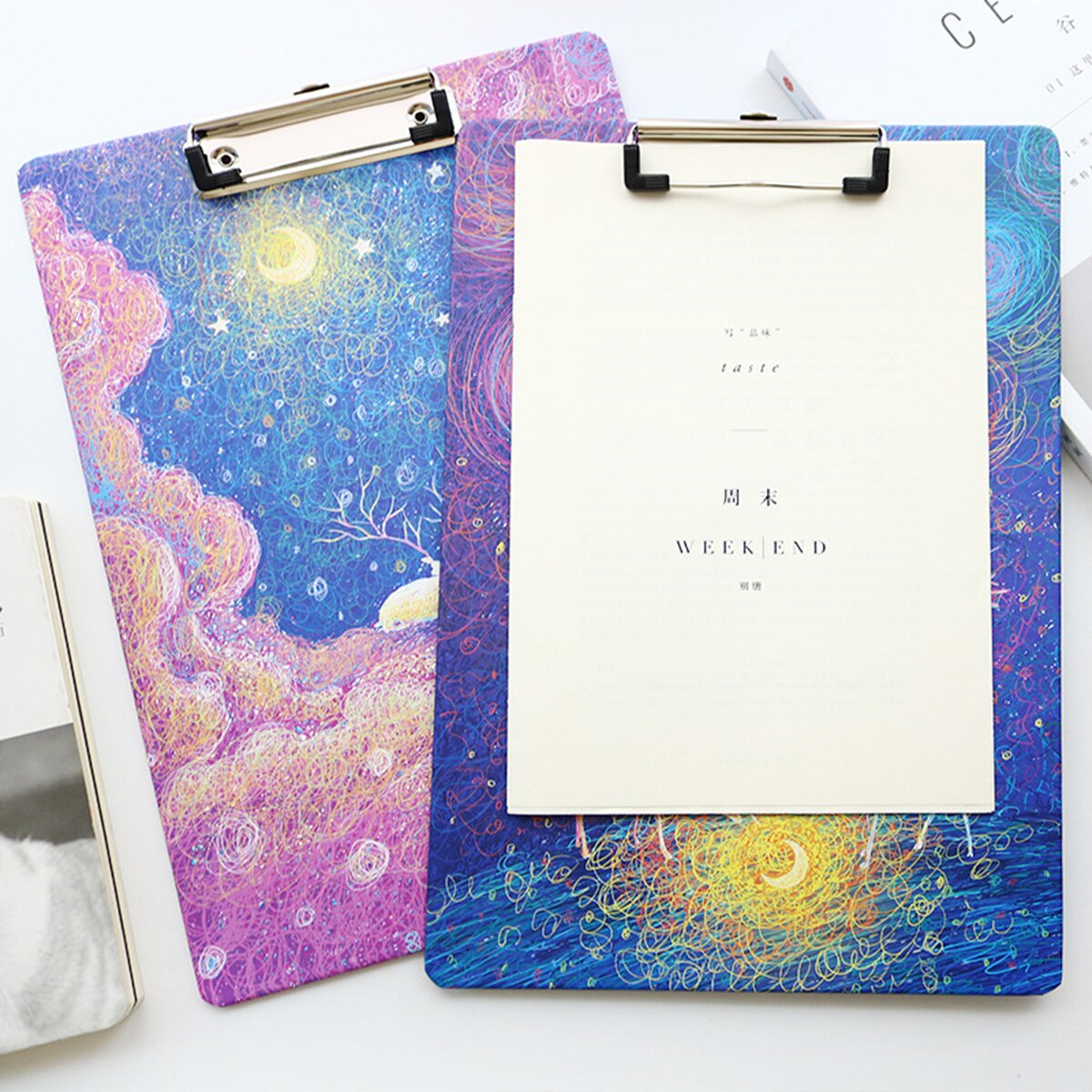 Random Color A4 Sized File Paper Cardboard Clipboa... – Grandado