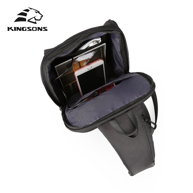 Kingsons Multifunction Male Crossbody Bags USB Cha... – Grandado