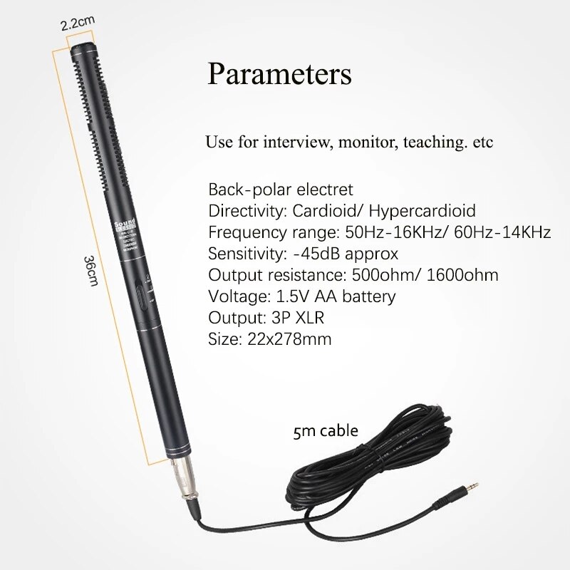 SOUND G18 Bi-directional Interview Microphone for ... – Vicedeal