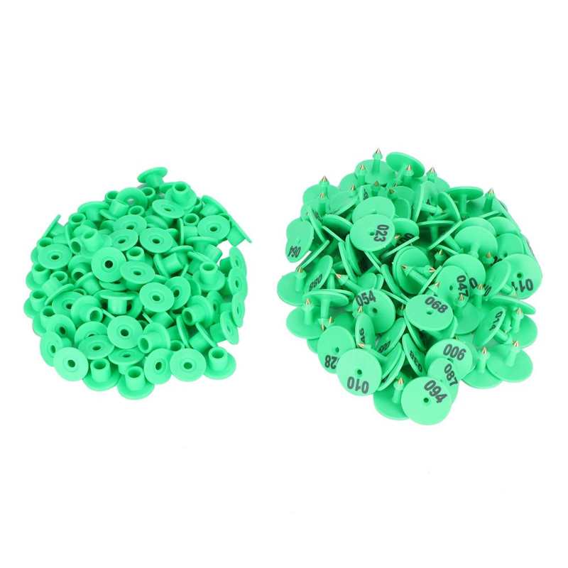 001-100 Numbered Green Ear Tag Round Animal Identi... – Grandado