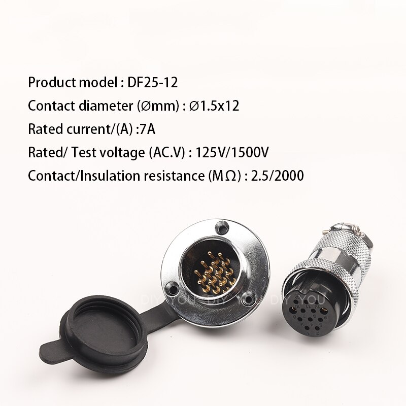 1Set DF25 GX25 Circulaire Flens Vrouwelijke Plug &... – Vicedeal