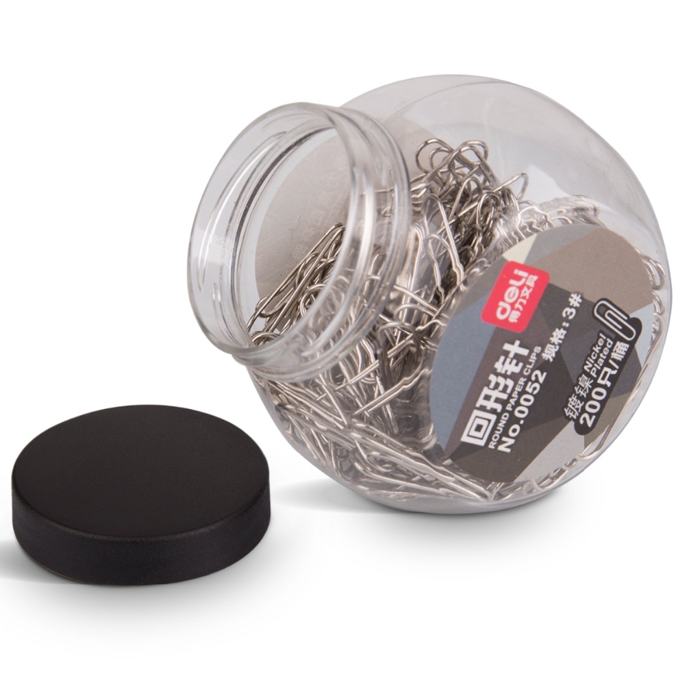 Deli 200 Pcs/barrel Zilveren ronde Paperclips Meta... – Grandado