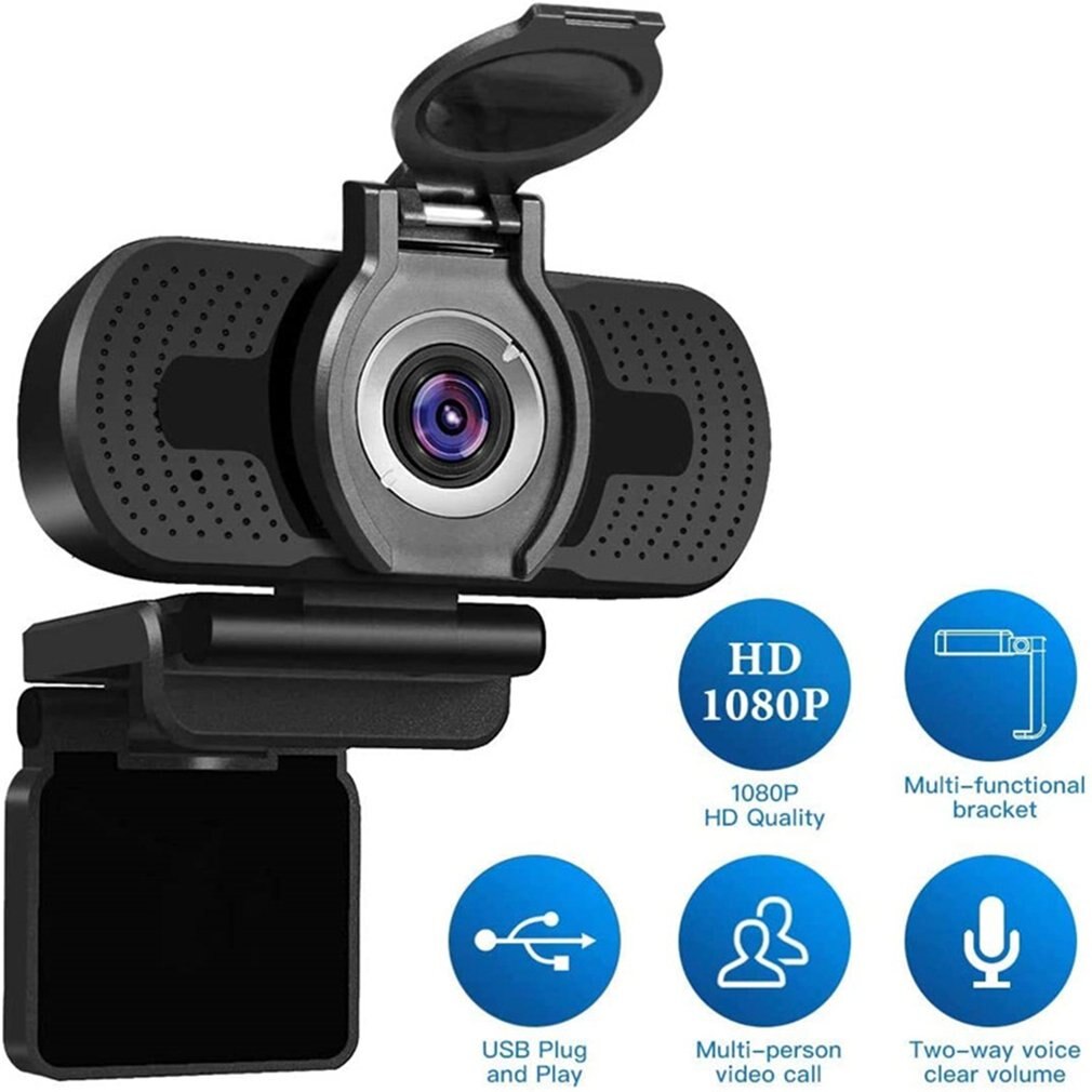 1080P Computer Camera Live Video Webcam With Cover... – Vicedeal