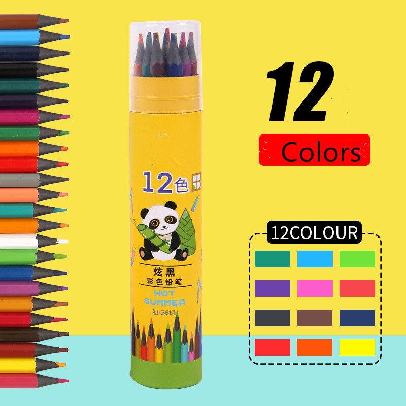 Cute Cartoon 12 color Pencils children's/adult Pan... – Vicedeal