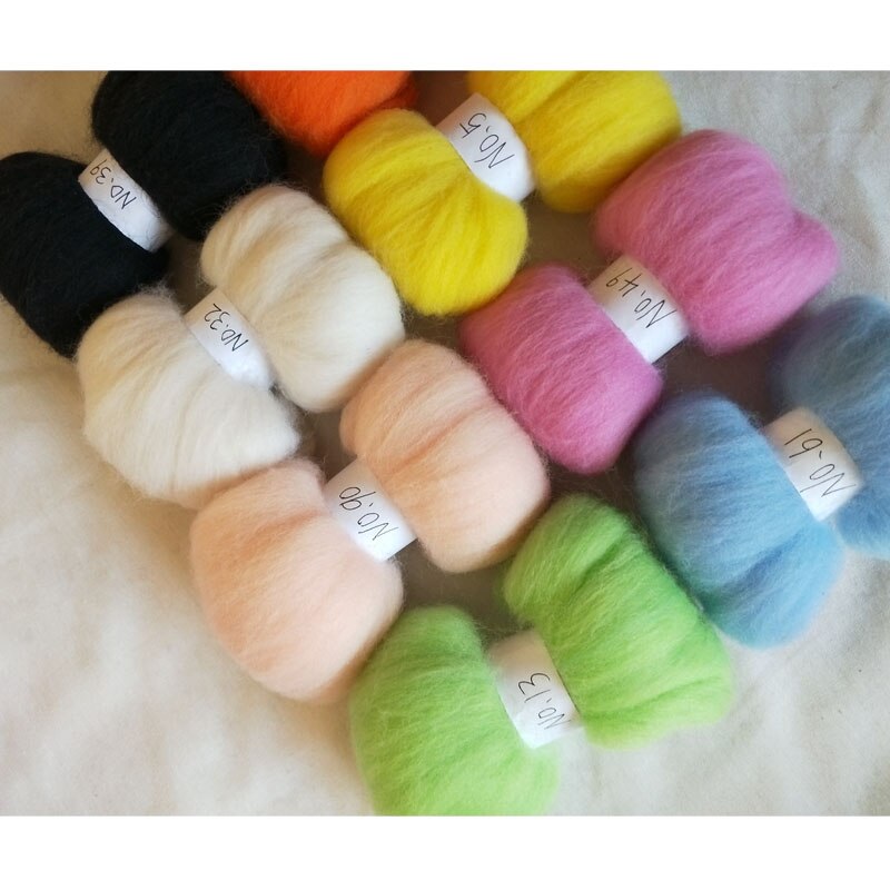 WFPFBEC wol voor vilten merinowol fiber 20g/kleur ... – Vicedeal