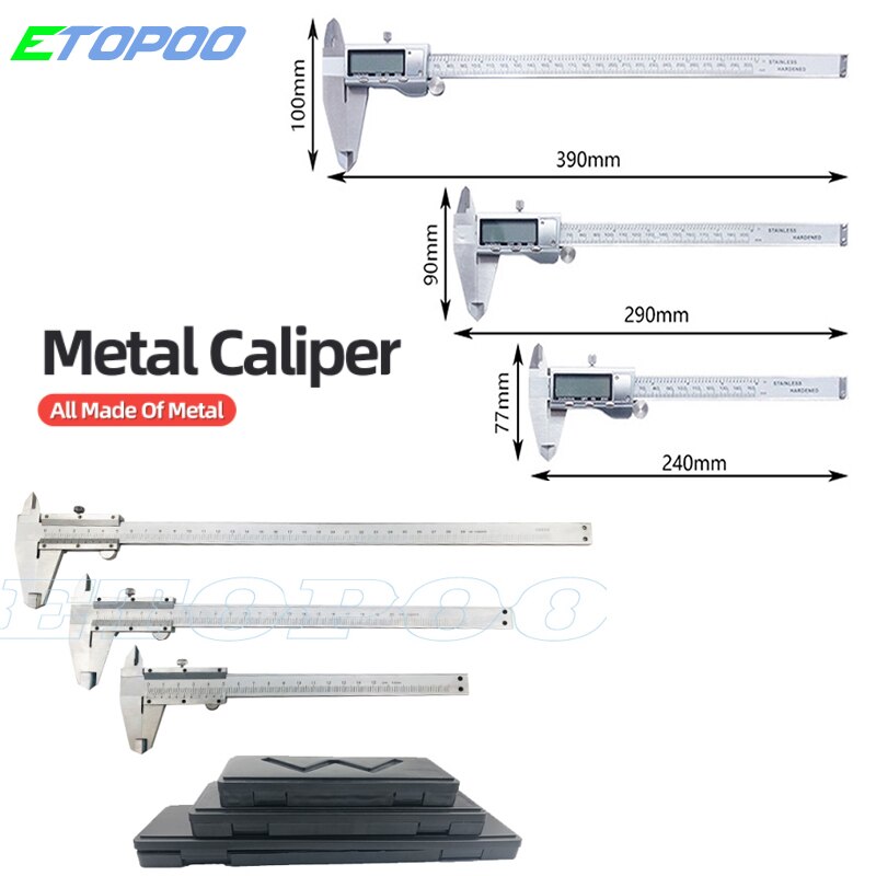 0-150/200/300 Digital Caliper Stainless Steel Vern... – Grandado