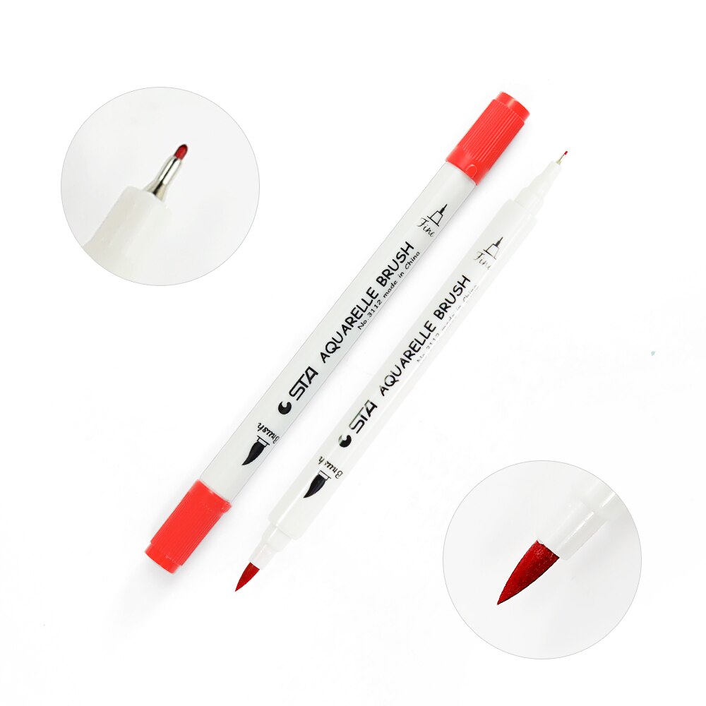 STA 80 Colores Dual Tips Watercolor Brush Pen Mark... – Grandado