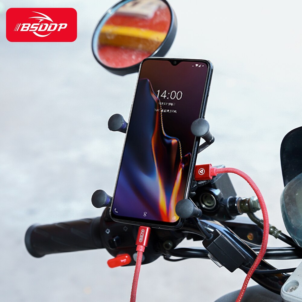 Motorcycle Phone Holder Wireless+USB wired port Ch... – Grandado