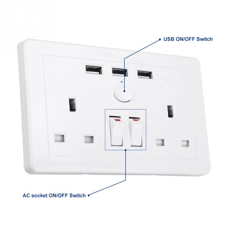 Multi-functional UK Plug Electric Wall Power Outle... – Vicedeal