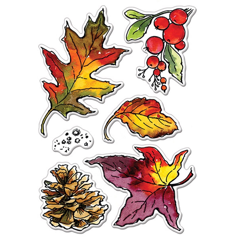 Autumn Leaves Clear Stamps DIY Stencil For Scrapbo... – Vicedeal