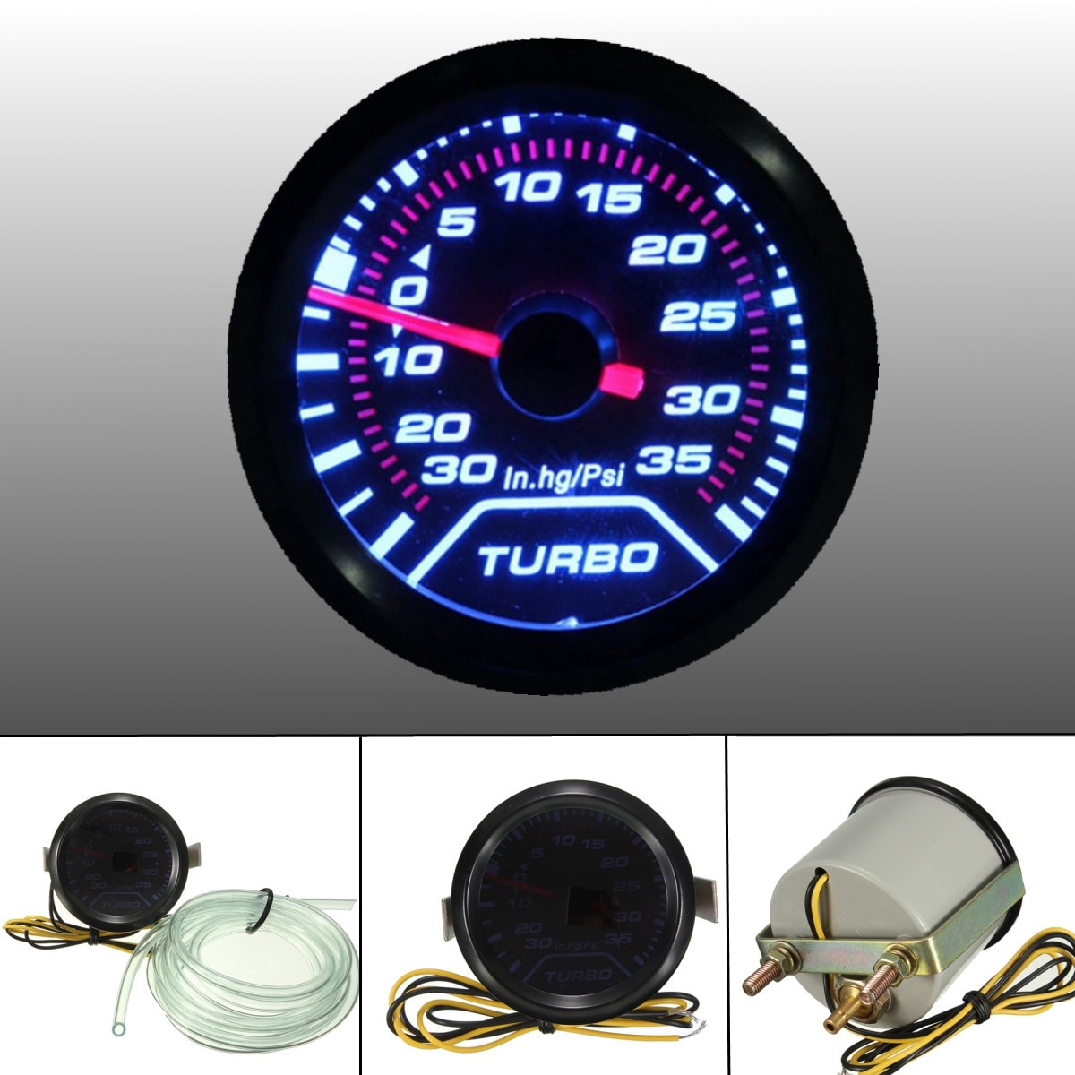 Universal 52mm 2 Car Digital LED Display Turbo Boo... – Vicedeal