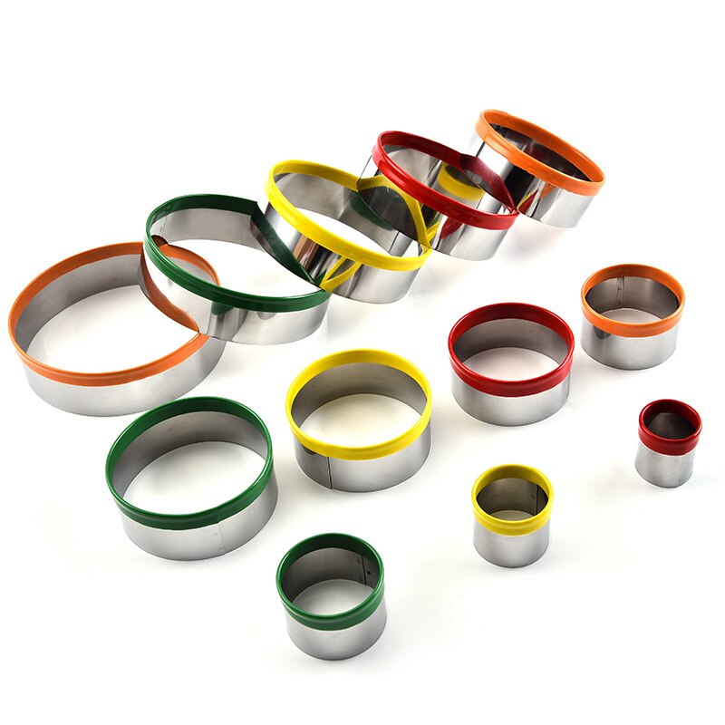 Stainless Steel Cookie Cutters Ring Round Cake Mou... – Grandado