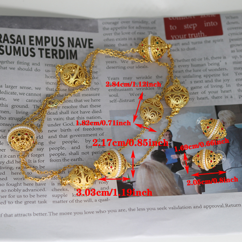 90cm Long Chain Dubai jewelry sets for Women 24k C... – Grandado