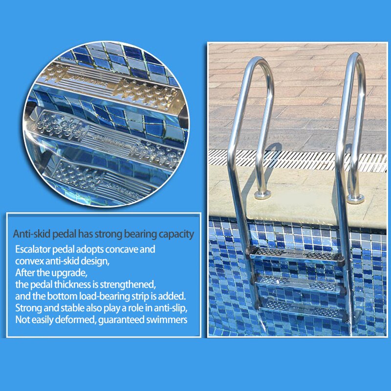 Swimming Pool Ladder Rung Steps Stainless Steel Re... – Vicedeal