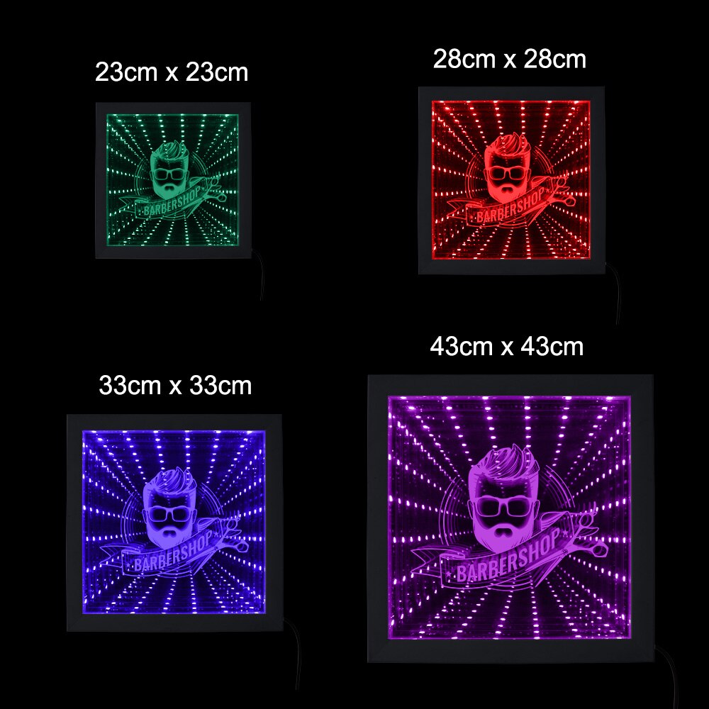 Barber Shop Animated Neon Light Tunnel Lamp Infini... – Grandado