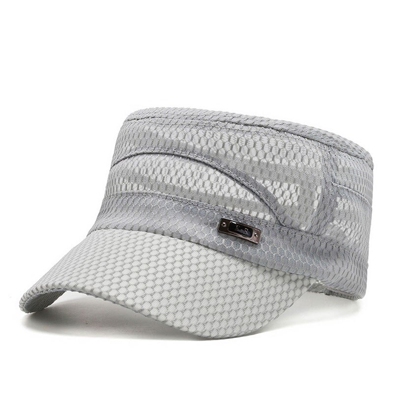 Mens Flat Top Mesh Peaked Cap Stylish Beret Baseba... – Grandado