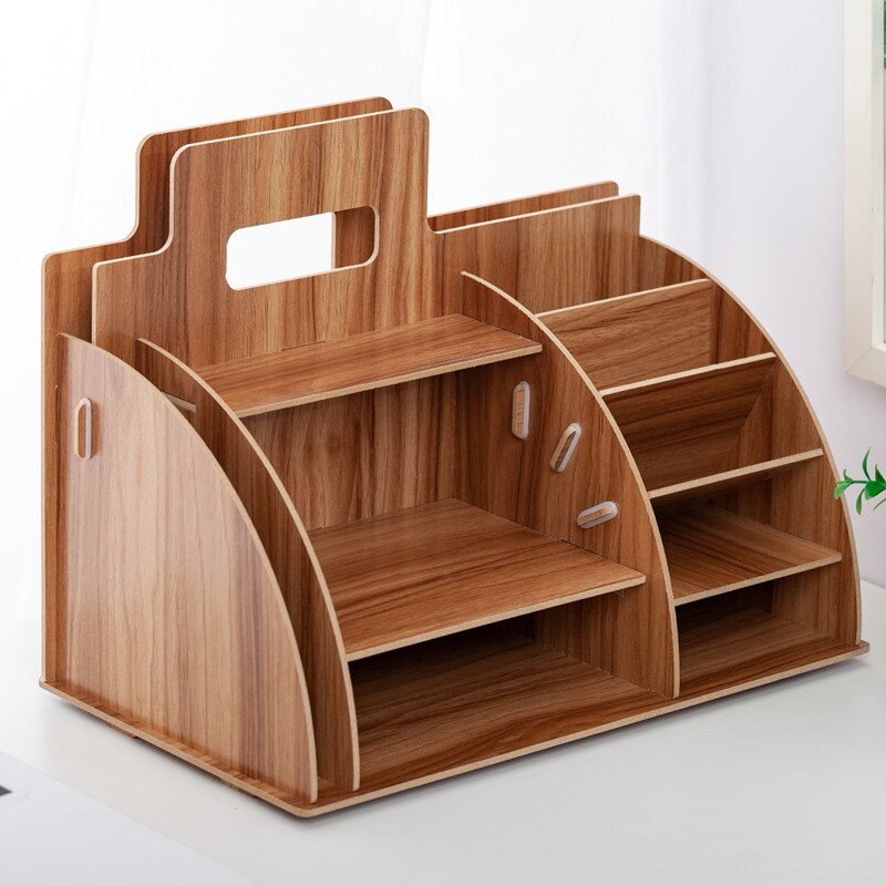 Wood Desk Organizer Office Bureau Pen Holder Woode... – Grandado