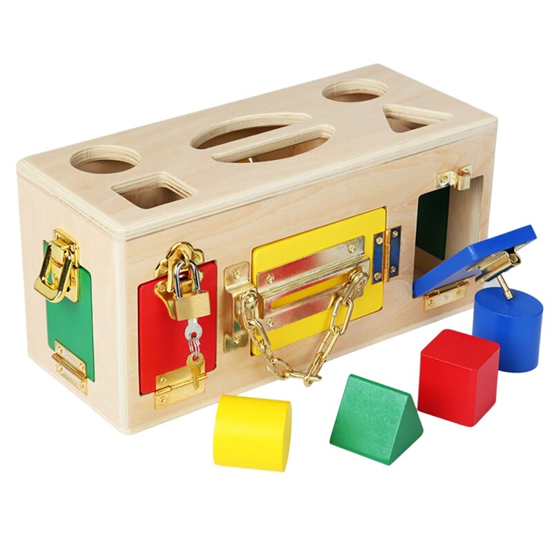 Wooden Practical Little Lock Box Baby Early Educat... – Vicedeal