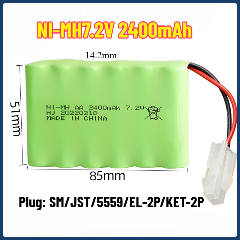 7.2v 2400mAh Nimh AA Battery for Rc Toys Cars Tank... – Vicedeal