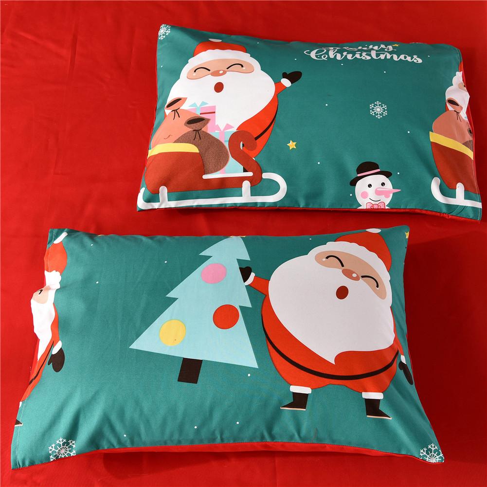 Christmas Bed Duvet Cover Santa Claus Pattern Poly... – Grandado