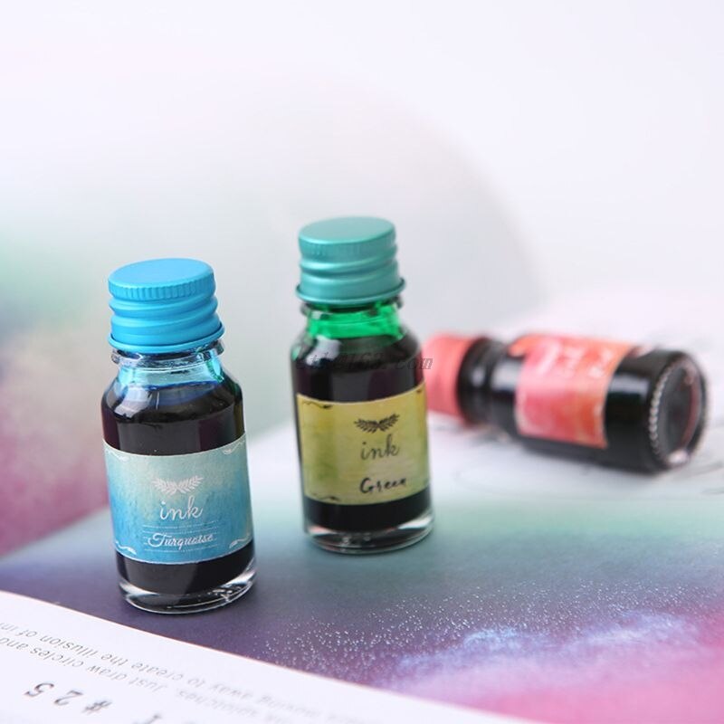 10Pcs 10ml Colorful Fountain Pen Ink Refilling Ink... – Grandado