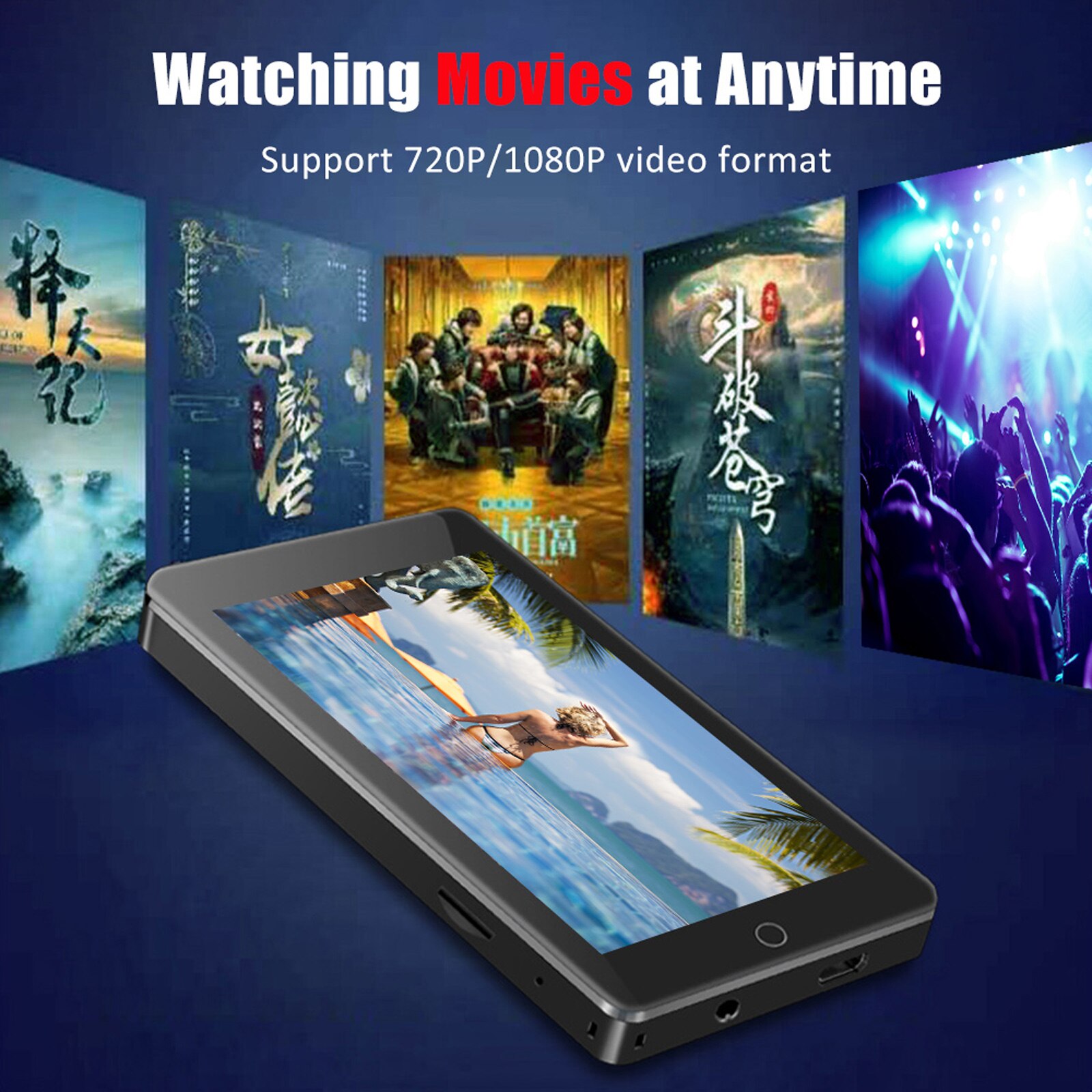 RUIZU-reproductor de MP3 H1, 8GB, pantalla complet... – Grandado