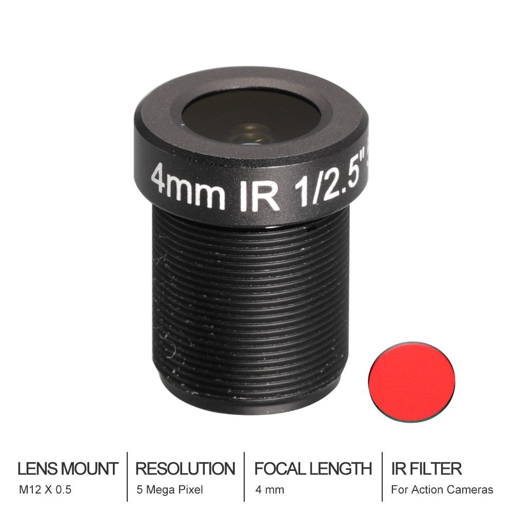 Hd Cctv Lens 5MP 4Mm M12 * 0.5 Mount 1/2.5 F2.0 86... – Vicedeal