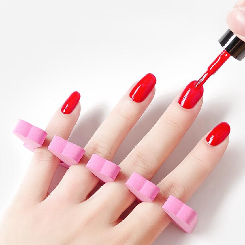 10 stk/parti pink manicure nail art tæer separator... – Grandado