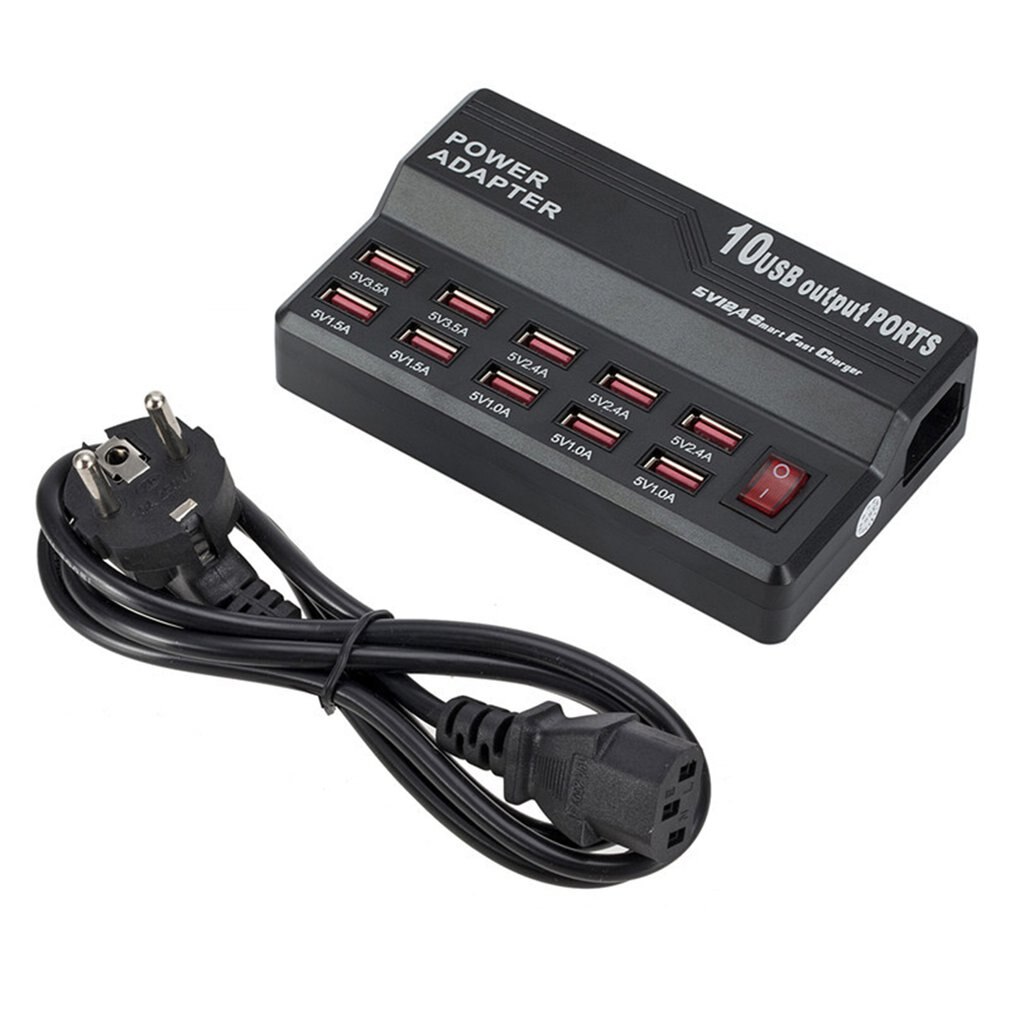 Multi port laddare 5v/12a 10/12 port usb laddare a... – Vicedeal