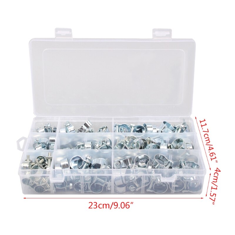 135 PCS stainless steel double ear hose clamp 8-18... – Vicedeal