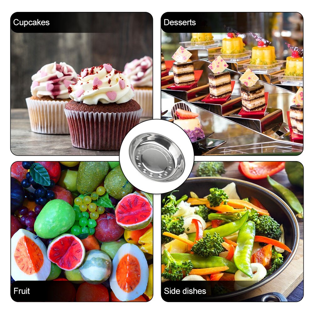 7pcs Stainless Steel Picnic Tray Dinner Plate Food... – Vicedeal