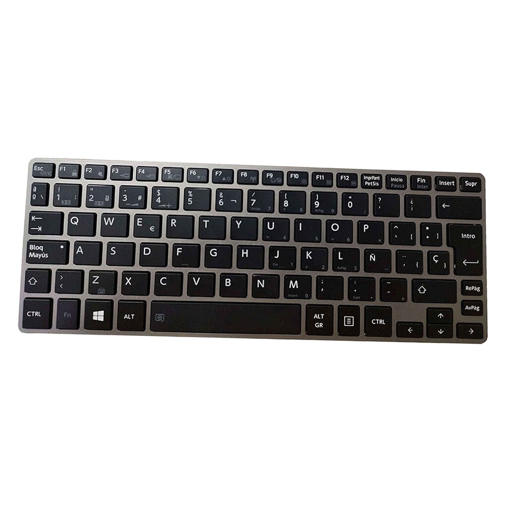 Laptop Keyboard Spanish Keypad Part Black for Tosh... – Grandado