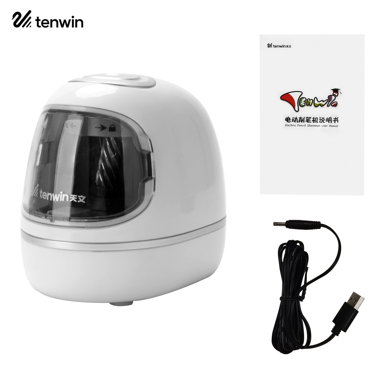 tenwin Portable Electric Pencil Sharpener Helical ... – Grandado