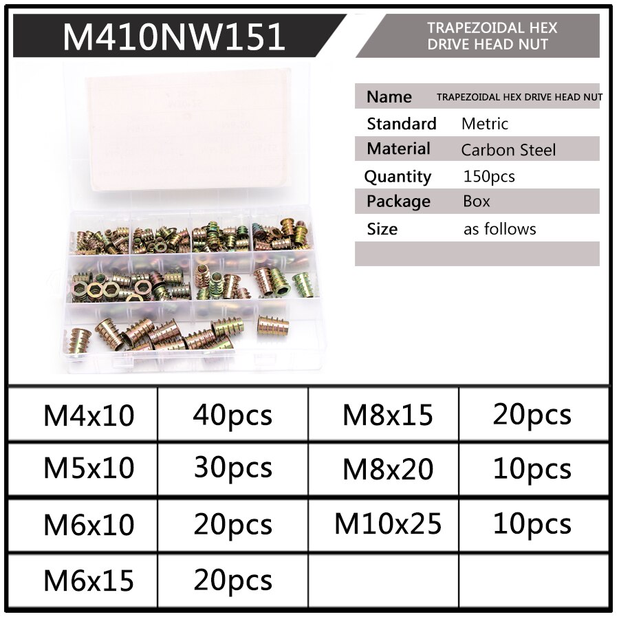 100Pcs 150Pcs 200Pcs Zink-Legering M4 M5 M6 M8 M10... – Vicedeal