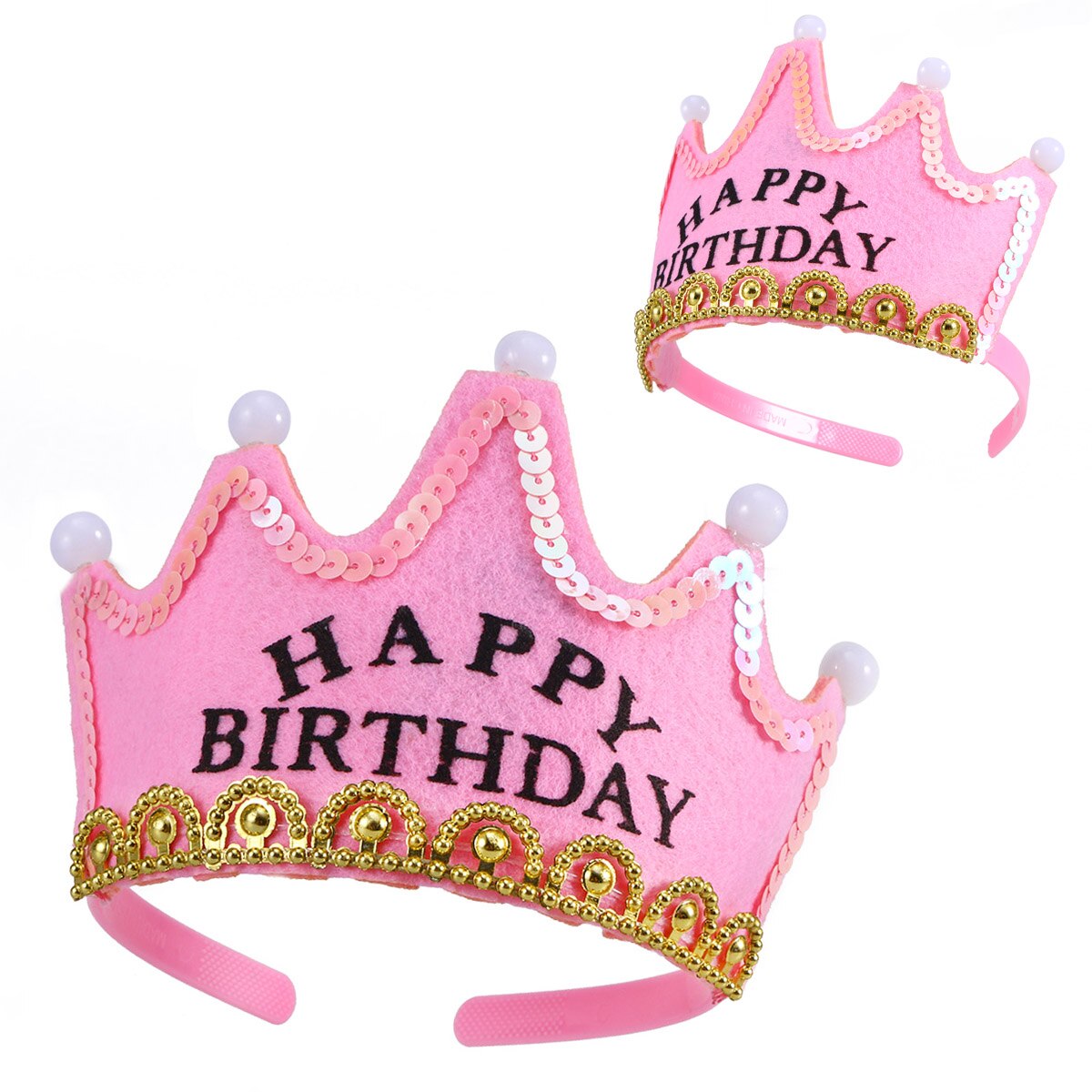 LED Light Birthday Party Hats Crown King Birthday ... – Vicedeal