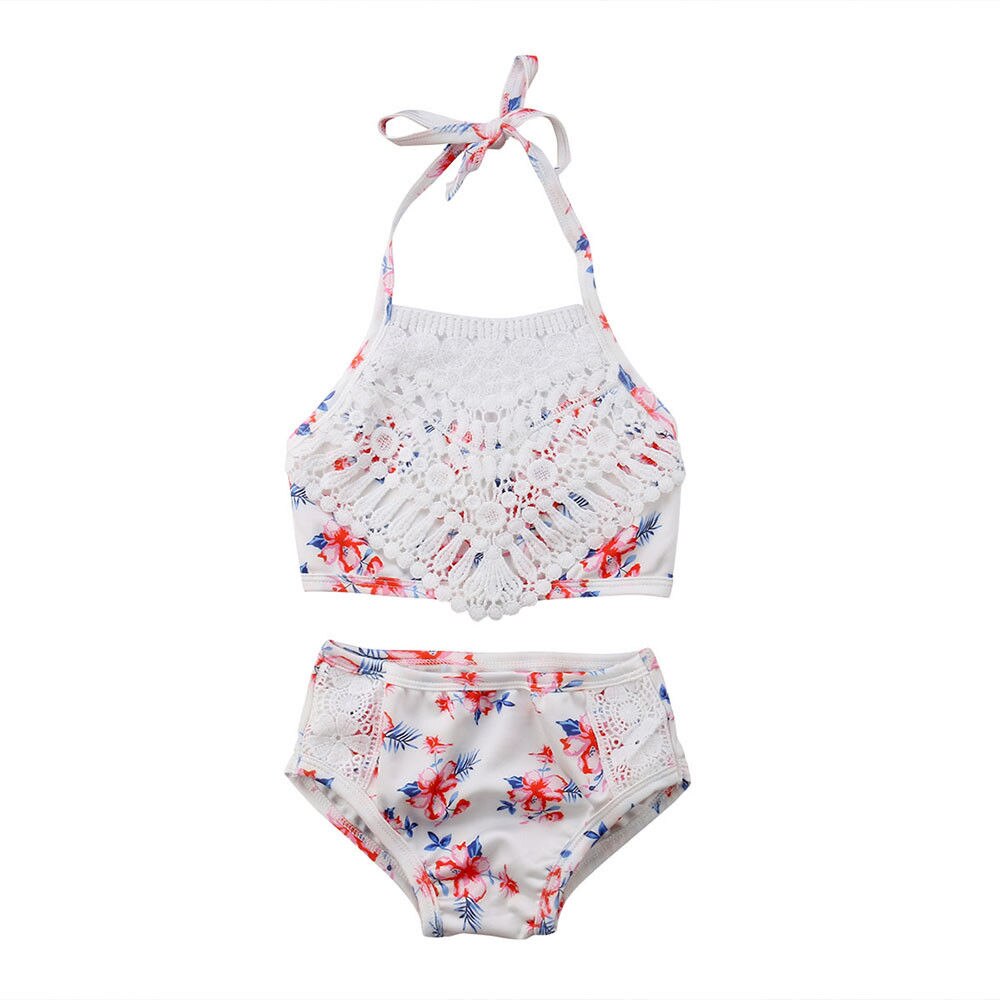 2Pcs Toddler Baby Girl Lace Swimwear Bathing Suit ... – Grandado