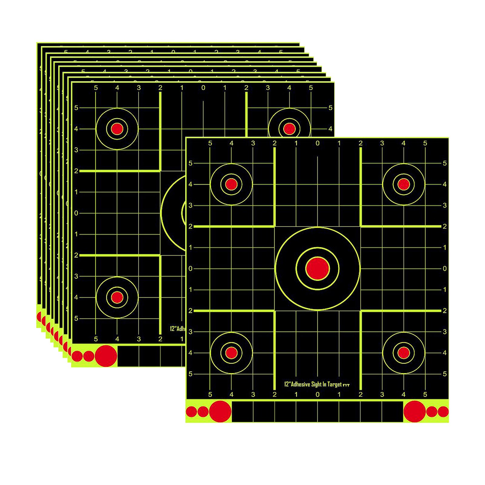 10pcs 12'' Shooting Paper Target Self-Adhe... – Grandado