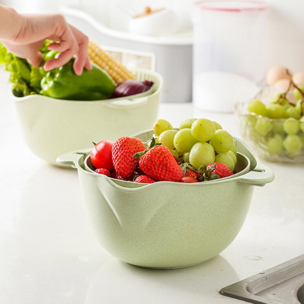 Kitchen Fruit Vegetable Washing Draining Basket Ro... – Grandado