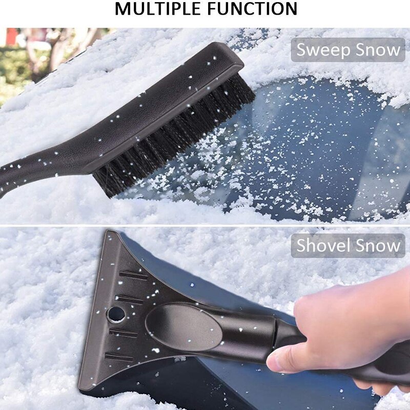 Isskrapa med borste för bil , 2 in 1 bil snöborste... – Vicedeal