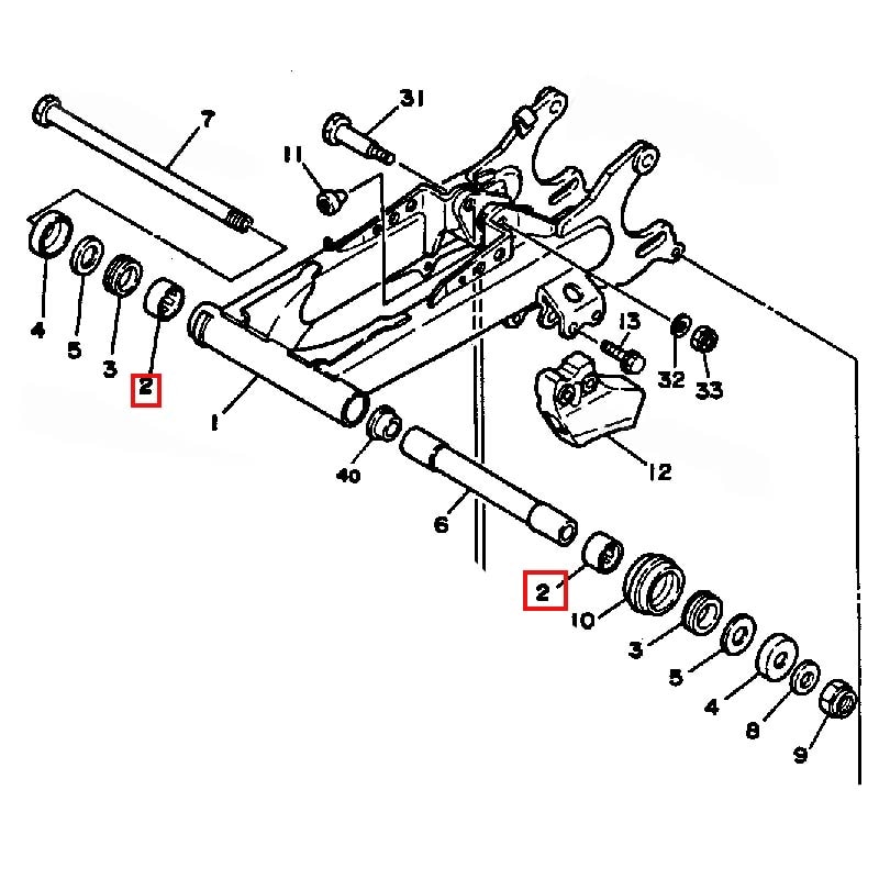til yamaha banshee 350 yzf 350 1987-2006 svingarm ... – Grandado