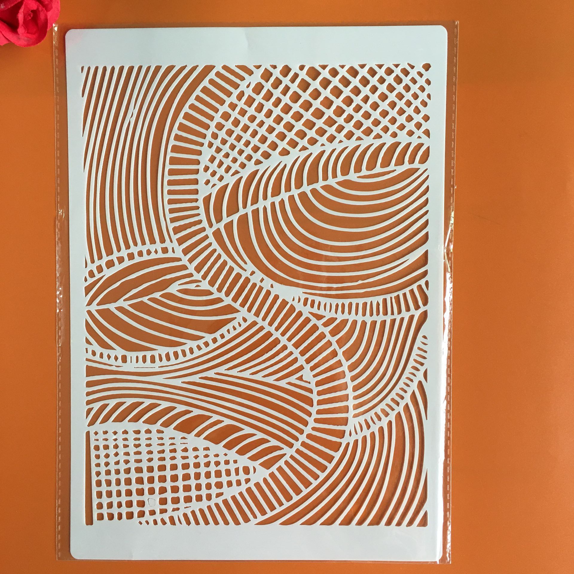 A4 29 *21cm Geometric texture DIY Stencils Wall Pa... – Grandado