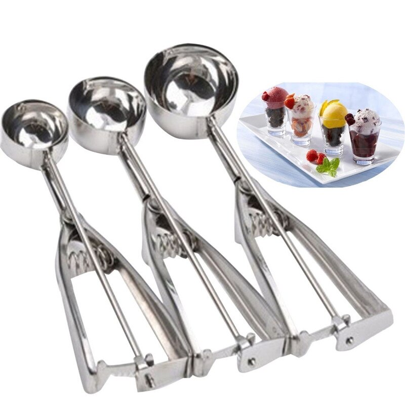 Ice Cream Scoop Kitchen Tools 3 Size Stainless Ste... – Grandado