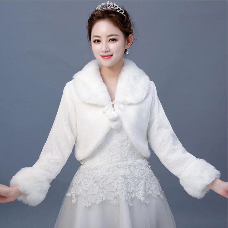 Faux Fur Autumn Winter Wedding Jackets for Bride L... – Grandado