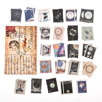 46 stk vintage stempel post klistermærke gør-det-s... – Grandado