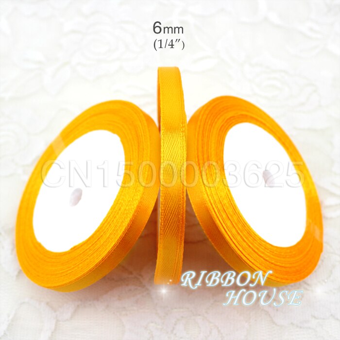 (25 yards/roll ) 1/4" (6mm) Orange Yellow Single F... – Vicedeal