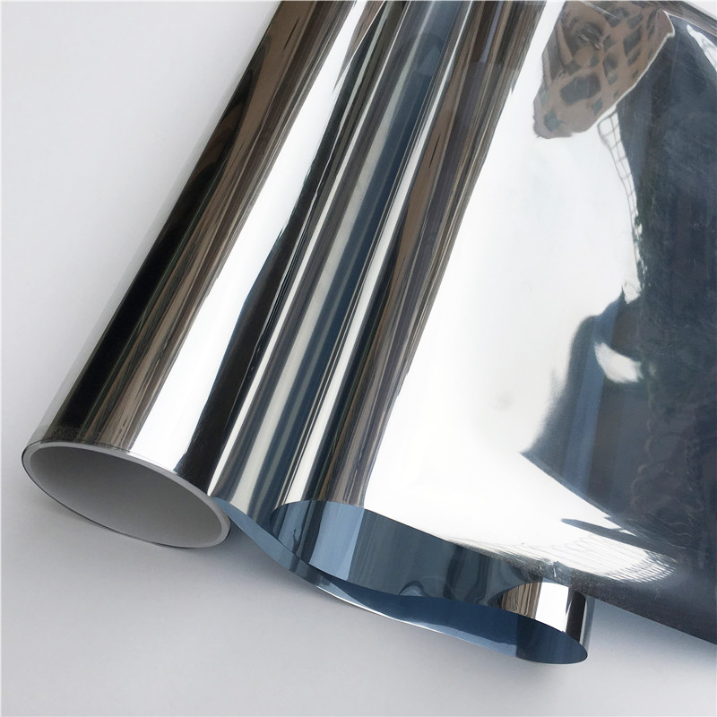 Silver One Way Mirror Glass Film Privacy Self Adhe... – Grandado