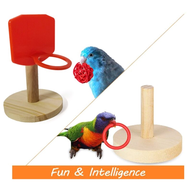 4 Styles Bird Toy Set with Wooden Block Puzzle Par... – Vicedeal
