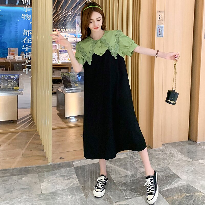 698# Maternity Clothes Summer Short Sleeves Lace P... – Grandado