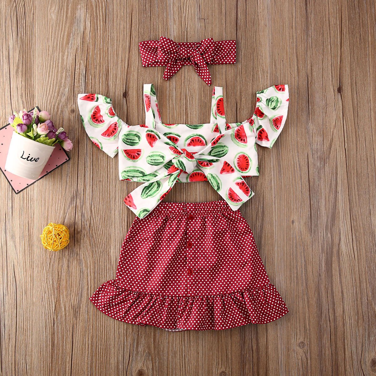 Aa Baby Zomer Sets Meisjes Kleding Set Off Shoulde... – Grandado